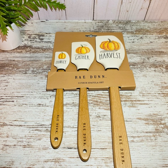 Rae Dunn | Accessories | Rae Dunn Fall 3 Pcs Spatula Set Family Gather ...